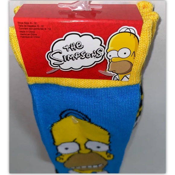 Hyp | Underwear & Socks | Homer Bart Simpson Crew Socks 2 Pair Men 62 ...